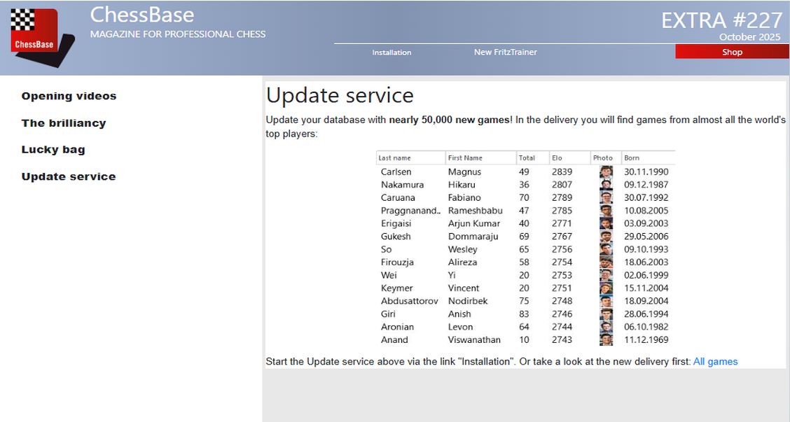 New: CBM Extra #227 | ChessBase